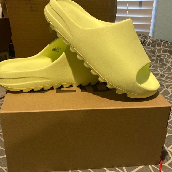 Shoes | Flipflops Yzy Slide Glow Green 222 Size Us | Poshmark